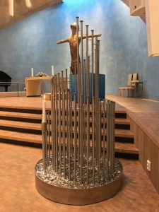 Inside Alta's Northern Lights Cathedral